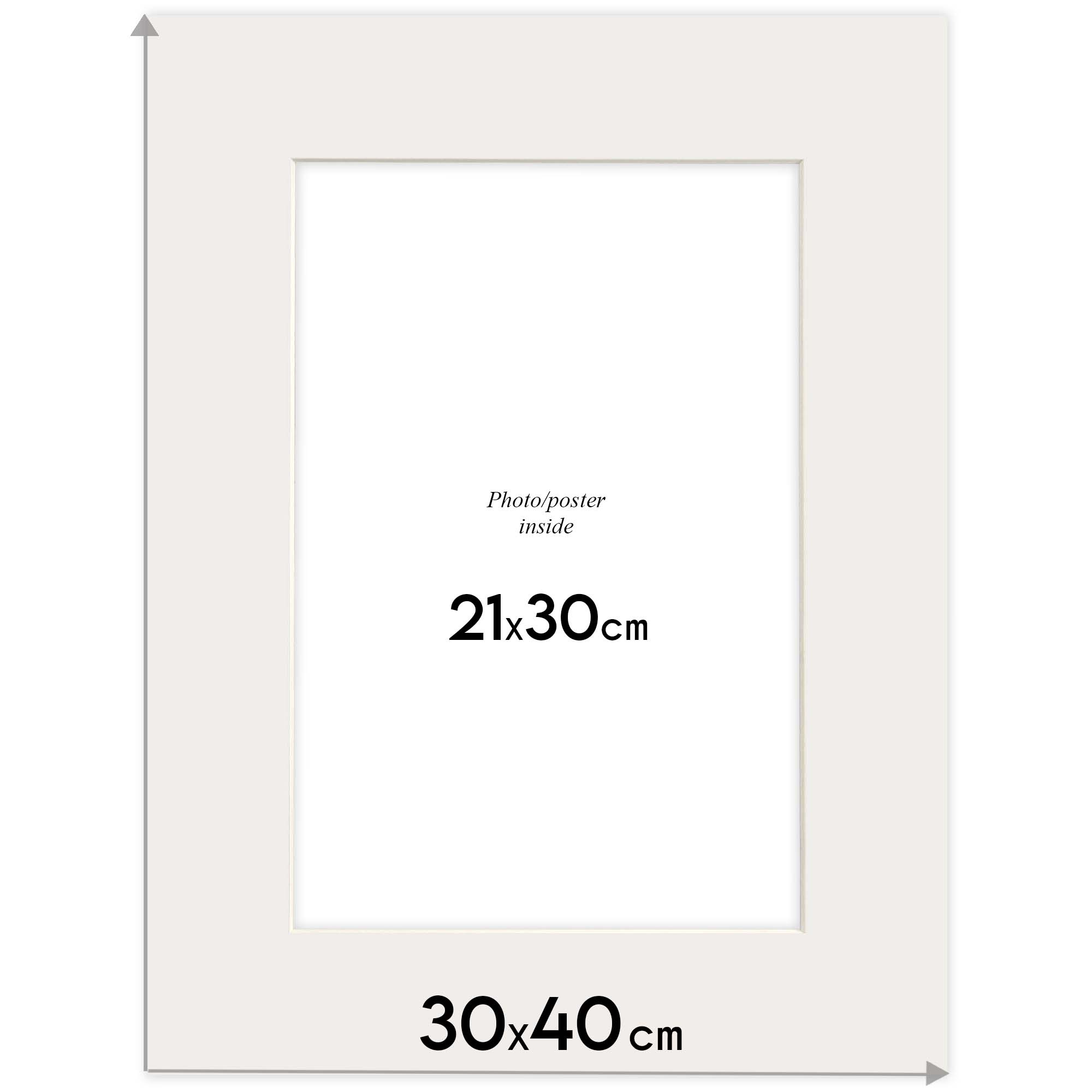 Passe partout 30x40 (21x30) BIAŁY SNOW WHITE | SklepzRamami.pl