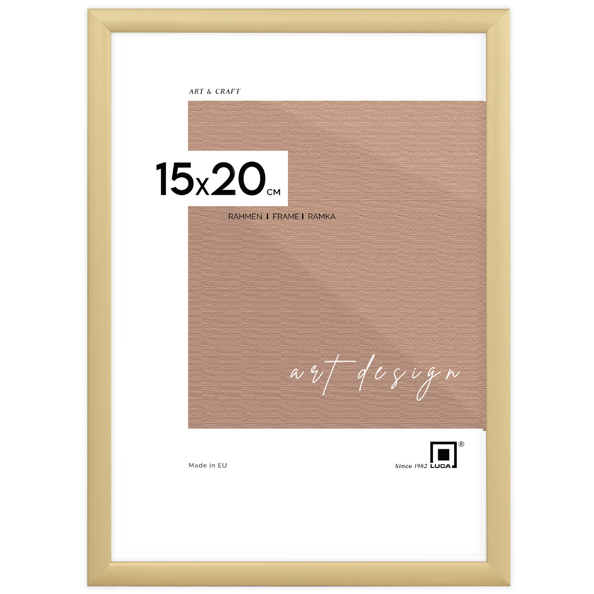 Złota ramka aluminiowa na zdjęcia Royall 15x20 cm | SklepzRamami.pl